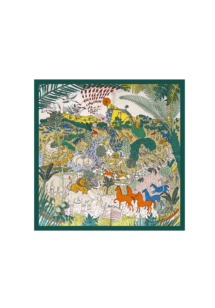 Savanna Tales — Satin Square Scarf